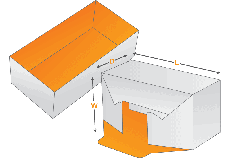1-2-3 Bottom Tray | Custom Packaging | Blue Box Packaging
